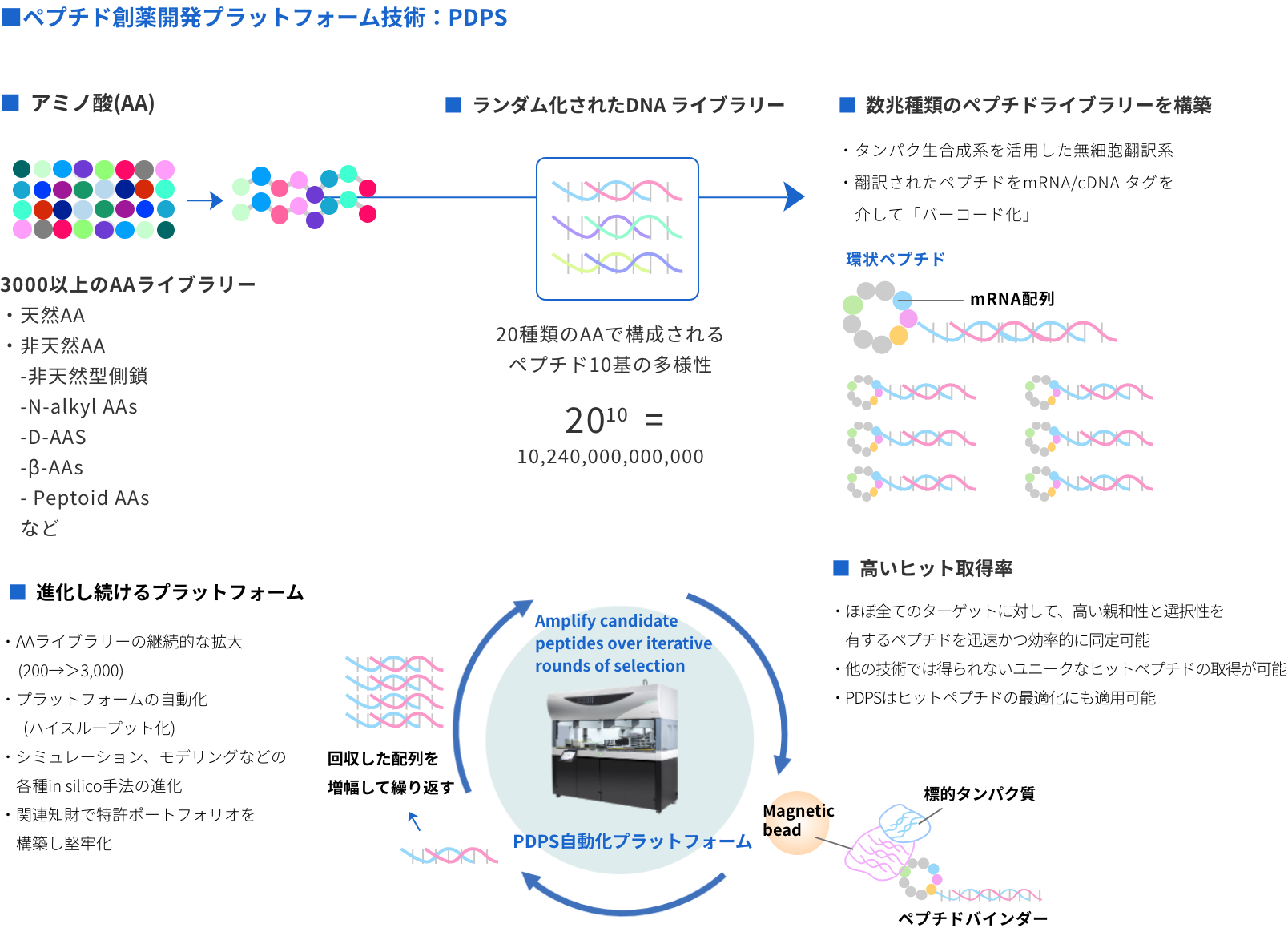 独自の創薬開発プラットフォームシステム（PDPS）｜PEPTIDREAM INC ペプチドリーム株式会社
